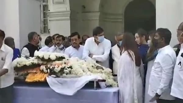 Sadhan Pandey Last rites at Kolkata, কলকাতায় মন্ত্রী সাধন পাণ্ডের শেষ ...